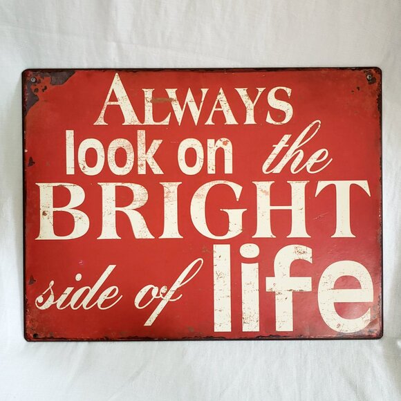 Vintage | Wall Decor | Wall Accent Rustic Red Retroinspired Metal Tin ...